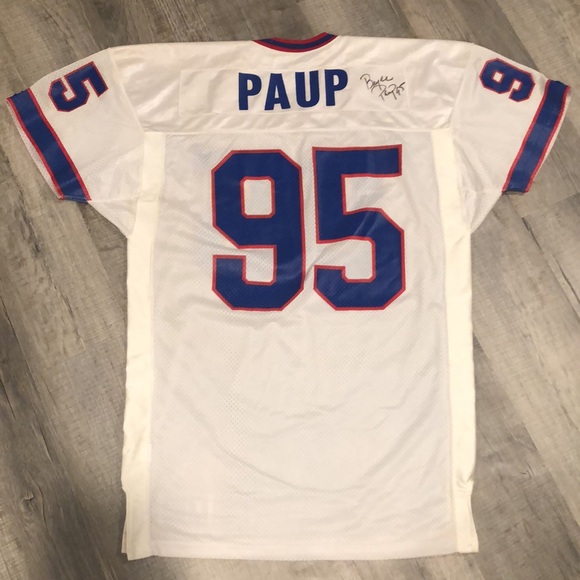 Champion | Shirts | Vintage Buffalo Bills Bryce Paup 95 Signed Football ...